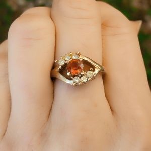 Vintage | Jewelry | Vintage Ruby Diamond And Gold Cocktail Ring 7 ...